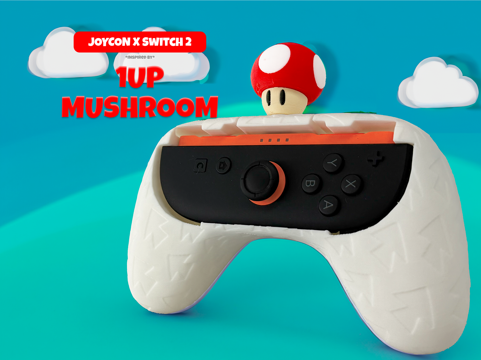 Base para Joy-Con Switch 2 - 1UP Mushroom – Impreso 3D